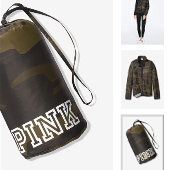 PINK Victoria's Secret | Jackets & Coats | Firm New Camo Army Pink ...